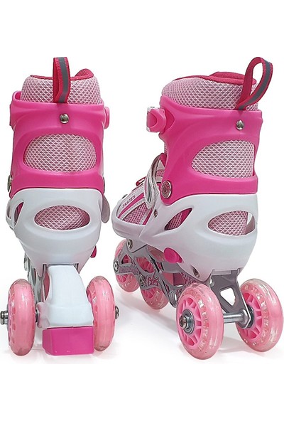 Pasifik Toys Ayarlanabilir Çocuk Pateni 2+2 Teker Alıştırma Teker ve Numara Ayarlı Başlangıç Pateni M (35-38)