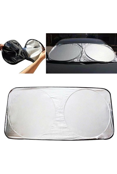 142 x 67 cm Tüm Araçlara Uyumlu Araç Ön Cam Güneşlik Oto Güneşlik