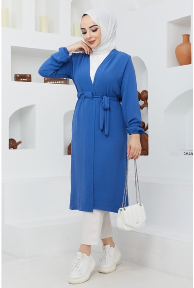 İmaj Butik Bel Bağlama Detaylı Tesettür Ayrobin Kap/indigo İmaj Butik Bel Bağlama Detaylı Tesettür Ayrobin Kap/indigo