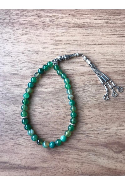 İdilden Takı Aksesuar Hakiki Doğaltaş Yeşil Akik Ayyıldız Püsküllü 8mm Tesbih İdilden Takı Aksesuar Hakiki Doğaltaş Yeşil Akik Ayyıldız Püsküllü 8mm Tesbih