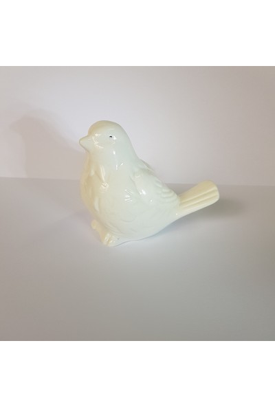 Dekoratif Kuş Biblo - Bej