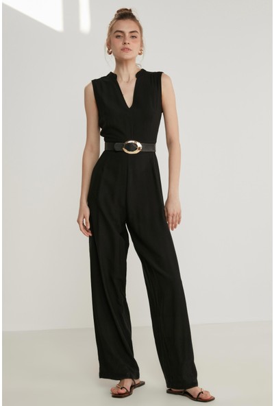 Vitrin V Yaka Sıfır Kol Rahat Tulum