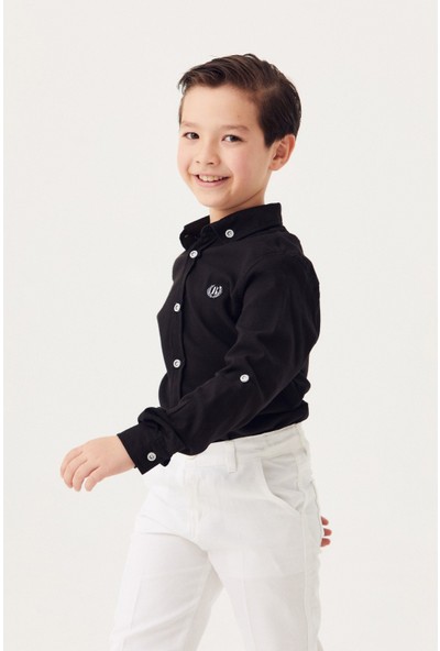 FullaModa Kolu Katlamalı Çocuk Gömlek