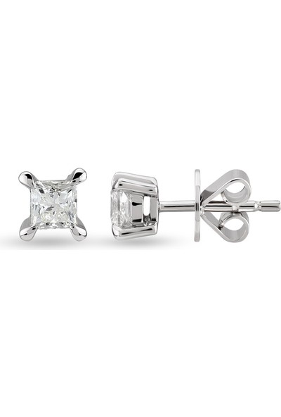 Harem Altın 0.36 Ct Prenses Kesim Kare Tektaş Pırlanta Küpe TKPE10 Harem Altın 0.36 Ct Prenses Kesim Kare Tektaş Pırlanta Küpe TKPE10