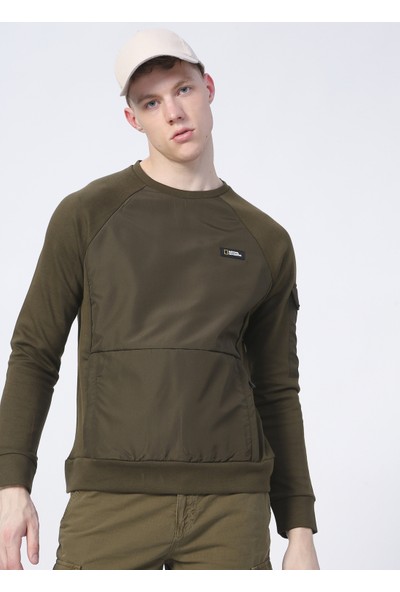 National Geographic Brazil Bisiklet Yaka Regular Fit Düz Haki Erkek Sweatshirt National Geographic Brazil Bisiklet Yaka Regular Fit Düz Haki Erkek Sweatshirt