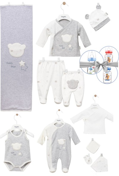 Babydola Yenidoğan Erkek Bebek 10 Parça Hastane Çıkışı Zıbın Set Cam Biberon Hediyeli Babydola Yenidoğan Erkek Bebek 10 Parça Hastane Çıkışı Zıbın Set Cam Biberon Hediyeli
