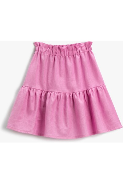 Koton Fırfırlı Midi Etek Beli Lastikli