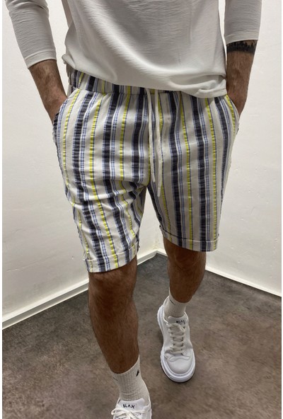 Insane Minds Erkek Çizgili Dr Kalıp Penye Şort Insane Minds Erkek Çizgili Dr Kalıp Penye Şort