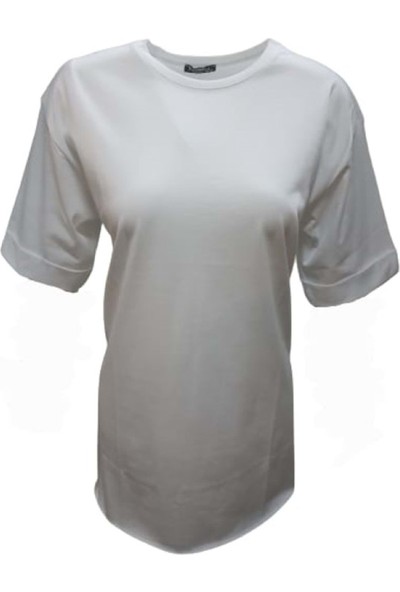 Kuzey Kadın Duble Kol Yırtmaçlı Oversize T-Shirt 3001 - Beyaz - M Kuzey Kadın Duble Kol Yırtmaçlı Oversize T-Shirt 3001 - Beyaz - M
