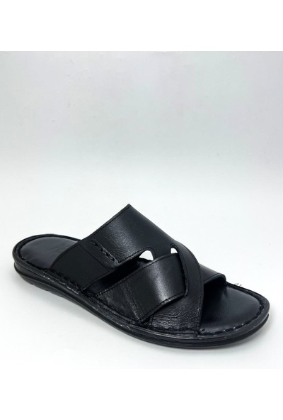 Bulut Ayakkabı Siyah Erkek Hakiki Deri Yastık Taban Günlük Terlik - Siyah - 44 Bulut Ayakkabı Siyah Erkek Hakiki Deri Yastık Taban Günlük Terlik - Siyah - 44