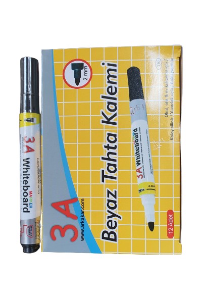 Cmk 3A Beyaz Tahta Kalemi 2mm 12'li Paket Cmk 3A Beyaz Tahta Kalemi 2mm 12'li Paket