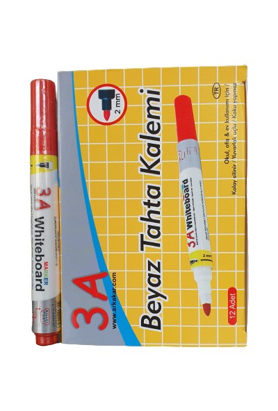 Cmk 3A Beyaz Tahta Kalemi 2mm 12'li Paket Cmk 3A Beyaz Tahta Kalemi 2mm 12'li Paket