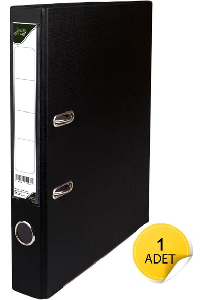 Gen-Of Plastik Klasör Dar 1 Adet Siyah