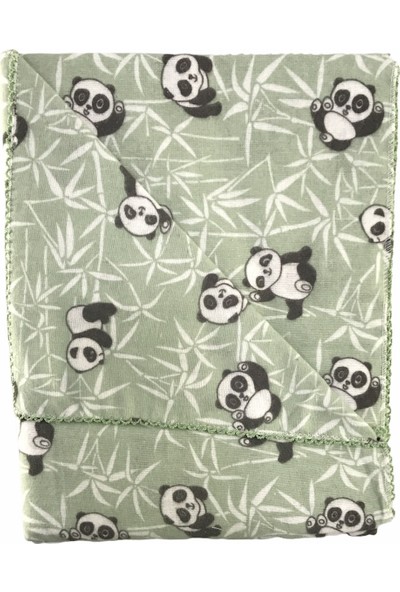Baby Mammas Battaniye Pazen Çift Kat Yeşil Panda Desenli Yeşil Baby Mammas Battaniye Pazen Çift Kat Yeşil Panda Desenli Yeşil