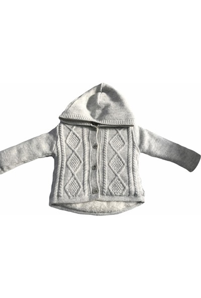 Bibaby Triko Hırka Desenli Welsoftlu Gri