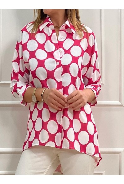 Massband İstanbul Pembe Puantiyeli Gömlek
