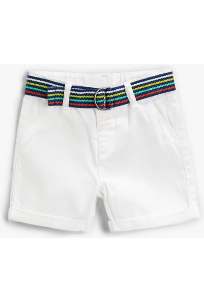 Koton Kemerli Şort Diz Üstü Pamuklu