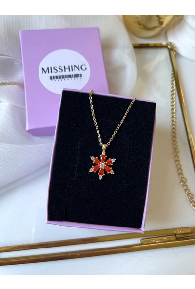 Misshing Kadın Lotus Çiçek Gümüş Özel Kaplama Kolye Misshing Kadın Lotus Çiçek Gümüş Özel Kaplama Kolye