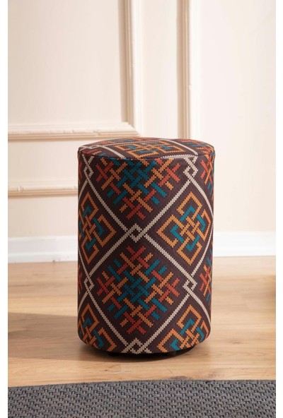 Breda Home Dekoratif Etnik Desenli Silinebilir Kumaşlı Puf Bench