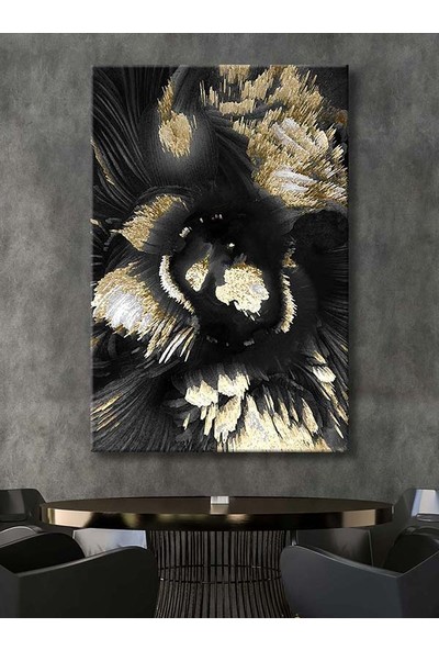 Gold & Black Soyut Art Dekoratif Kanvas Tablo - VOOV2111 Gold & Black Soyut Art Dekoratif Kanvas Tablo - VOOV2111