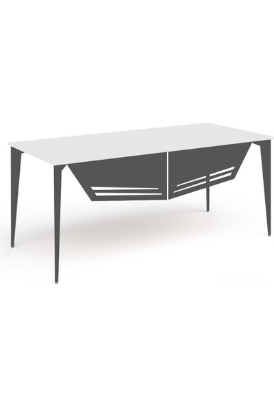 Uzay Ofis Dion Çalışma Masası - Beyaz - Antrasit - 120 cm Uzay Ofis Dion Çalışma Masası - Beyaz - Antrasit - 120 cm