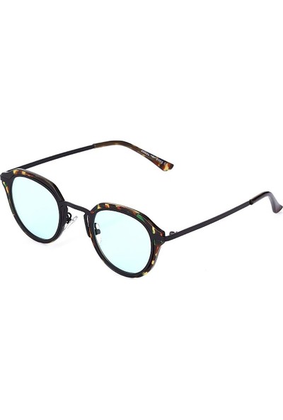 Leopar Çerçeve Mat Mavi Cam Unisex Güneş Gözlüğü