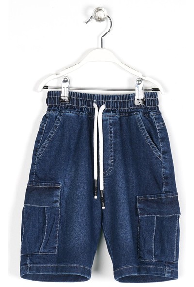 Zepkids Erkek Çocuk Kargo Cepli Lastikli Kapri 8-12 Yaş