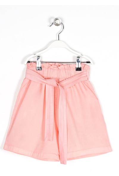 Zepkids Kız Çocuk Cepli Beli Kuşaklı Şort 8-12 Yaş