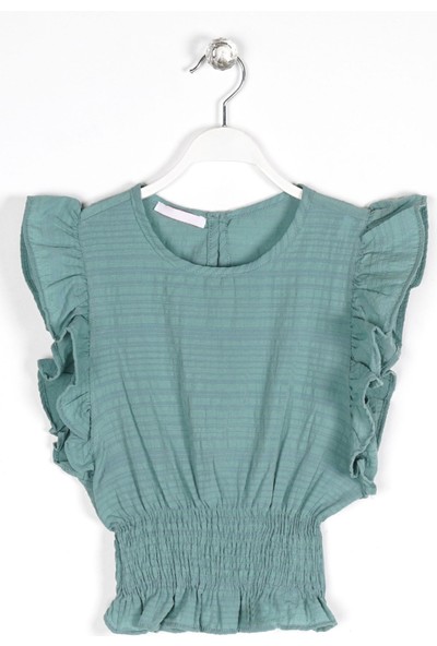 Zepkids Kız Çocuk Yarasa Kol Beli Lastikli Bluz 8-12 Yaş Zepkids Kız Çocuk Yarasa Kol Beli Lastikli Bluz 8-12 Yaş