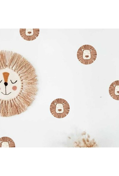 Piksel Grafik Aslan Yüzü Duvar Sticker Piksel Grafik Aslan Yüzü Duvar Sticker