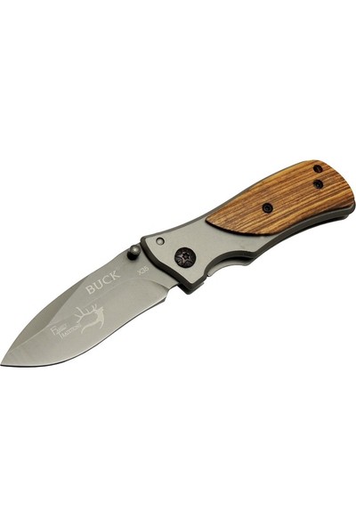 Buck Family X35 Kahverengi Kamp Çakı 15CM- Manuel, Kemerlikli, Ahşap Sap Buck Family X35 Kahverengi Kamp Çakı 15CM- Manuel, Kemerlikli, Ahşap Sap