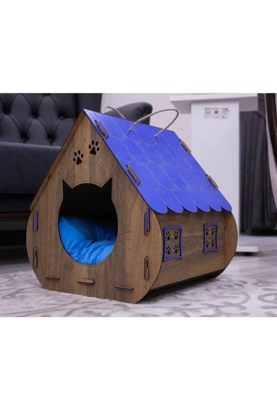 Kedi Yuvası Minderli Ahşap Kedi Köpek Yuvası Yatağı New Product Kedi Kulübesi Kedi Yuvası Minderli Ahşap Kedi Köpek Yuvası Yatağı New Product Kedi Kulübesi