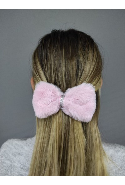 Melkady 424A - Fiyonklu Suni Kürk Lüx Otomatik Toka