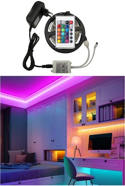 Nanopro Animasyonlu Tak Çalıştır Kumandalı Rgb Şerit Işık Aydınlatma 5 Metre-Yapışkan Set Ultra Pixel Nanopro Animasyonlu Tak Çalıştır Kumandalı Rgb Şerit Işık Aydınlatma 5 Metre-Yapışkan Set Ultra Pixel