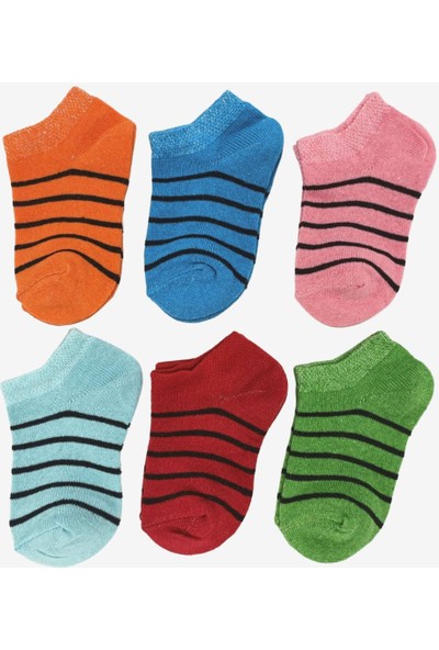 Shocks 6'lı Çizgili Patik Çorap