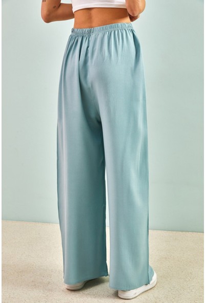 Style Savor Kadın Viskon Beli Lastikli Bol Paça Pantolon