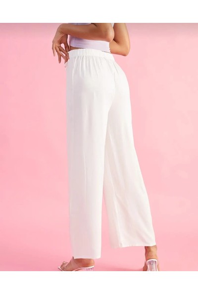 Style Savor Kadın Viskon Beli Lastikli Bol Paça Pantolon