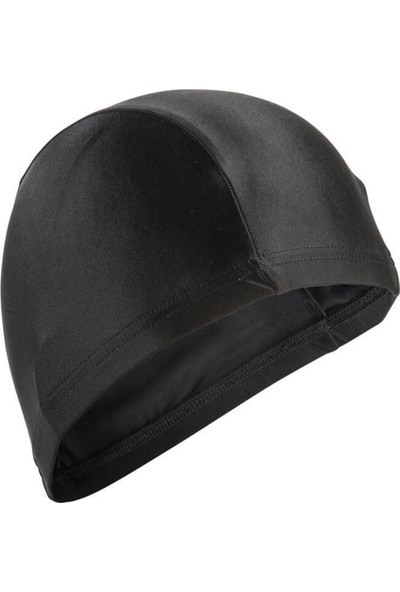 Üçİndigoss Siyahlikralı Esnek Kumaş Yüzücü Plaj ve Havuz Bonesi