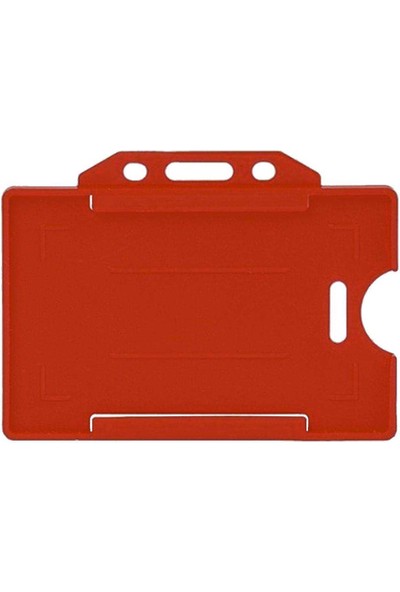Apptakı Kırmızı Yaka Kartı Boyun Askı Kartı Kılıfı - KRT0002 Apptakı Kırmızı Yaka Kartı Boyun Askı Kartı Kılıfı - KRT0002