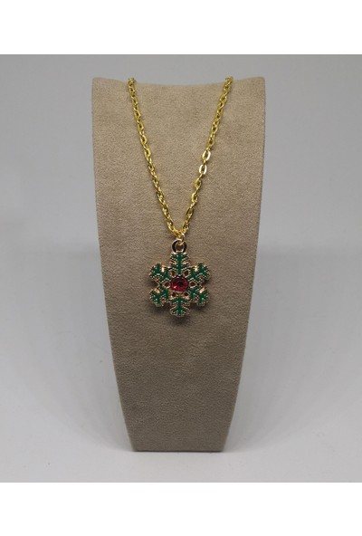 Kar Tanesi Figürlü Moda Kolye