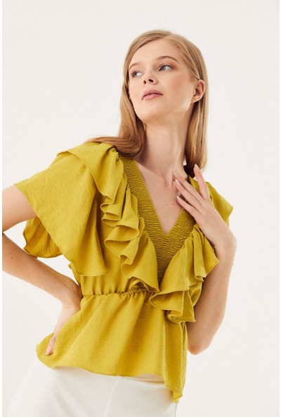 Önü Arkası V Yaka Bluz