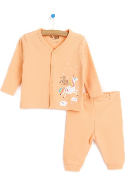 Hellobaby Basic Kız Bebek Çıtçıtlı Pijama Takımı