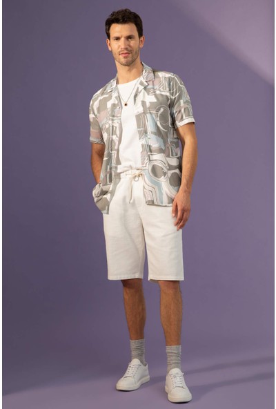 DeFacto Regular Fit Pamuklu Bermuda Şort X4254AZ22SM