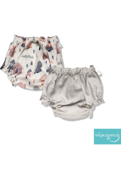 Evler Gri Sıvı Geçirmez Külot 2'li Alıştırma Külodu, Mayo, Şort