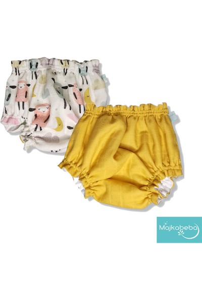 Kuzuların Sessizliği Hardal Sıvı Geçirmez Külot 2'li Alıştırma Külodu, Mayo, Şort