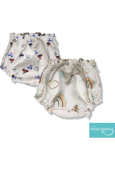 Bordo Mavi Arabalar Pastel Gökkuşağı Sıvı Geçirmez Külot 2'li Alıştırma Külodu, Mayo, Şort Bordo Mavi Arabalar Pastel Gökkuşağı Sıvı Geçirmez Külot 2'li Alıştırma Külodu, Mayo, Şort