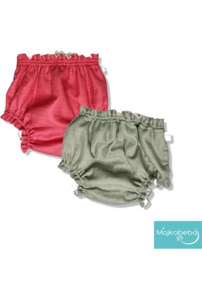 Nar Çiçeği Çağla Yeşili Sıvı Geçirmez Külot 2'li Alıştırma Külodu, Mayo, Şort