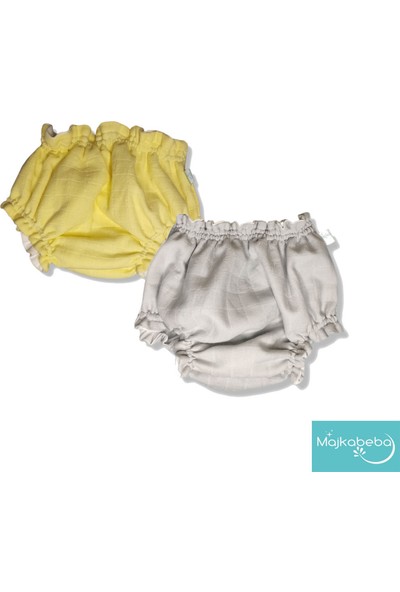 Sarı Gri Sıvı Geçirmez Külot 2'li Alıştırma Külodu, Mayo, Şort