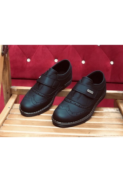 Kafkaslar Erkek Çocuk Klasik Siyah Kaymaz Taban Sünnet Ayakkabısı