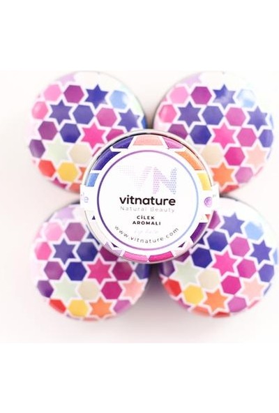 Vitnature Çilekli Dudak Bakım Kremi/ Çilekli Dudak Balm